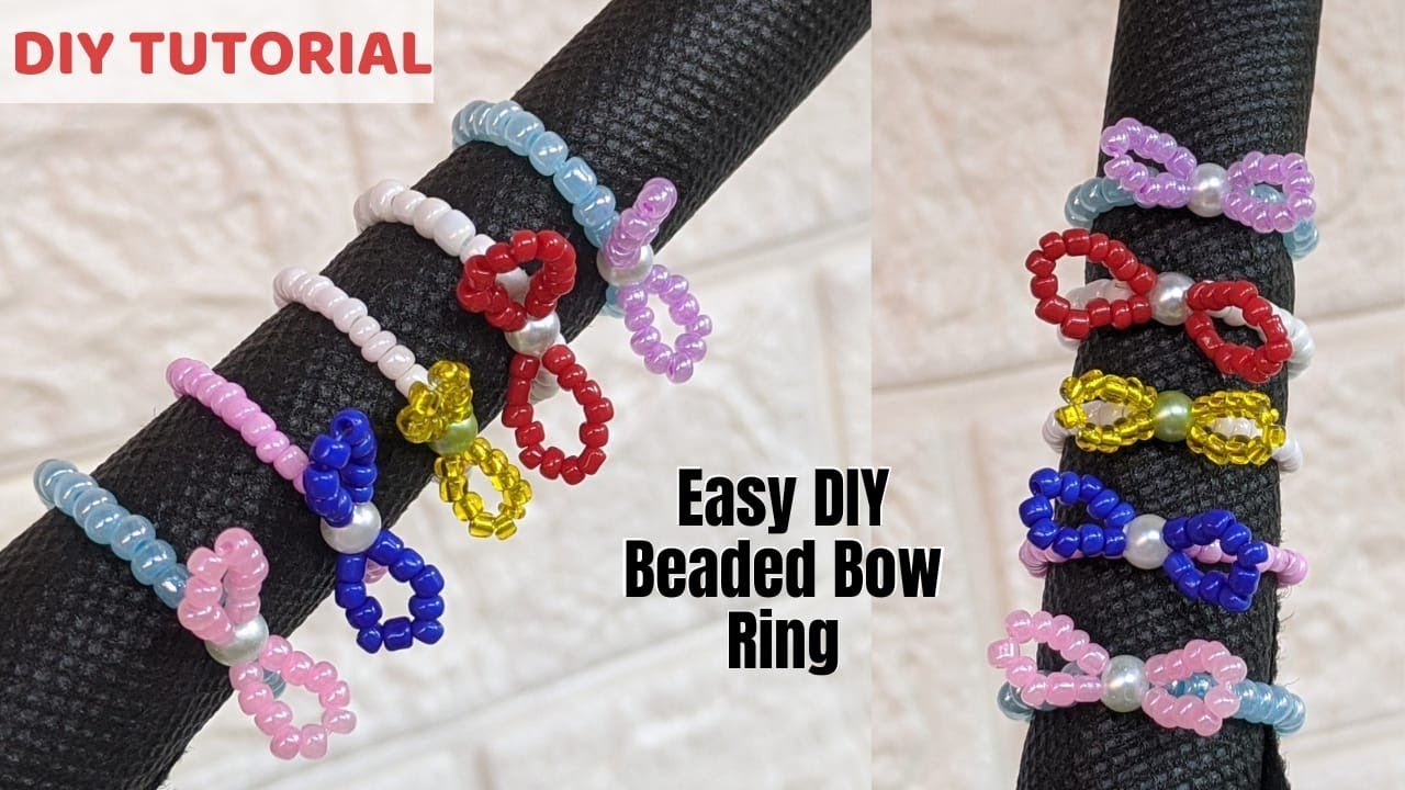 BEADED RING TUTORIAL - YouTube
