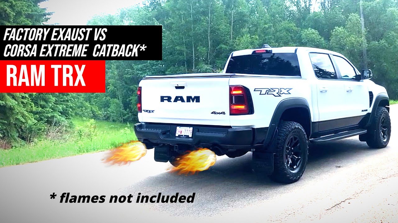 RAM TRX Corsa Extreme Catback vs. Stock Exhaust: Exterior Sound ...