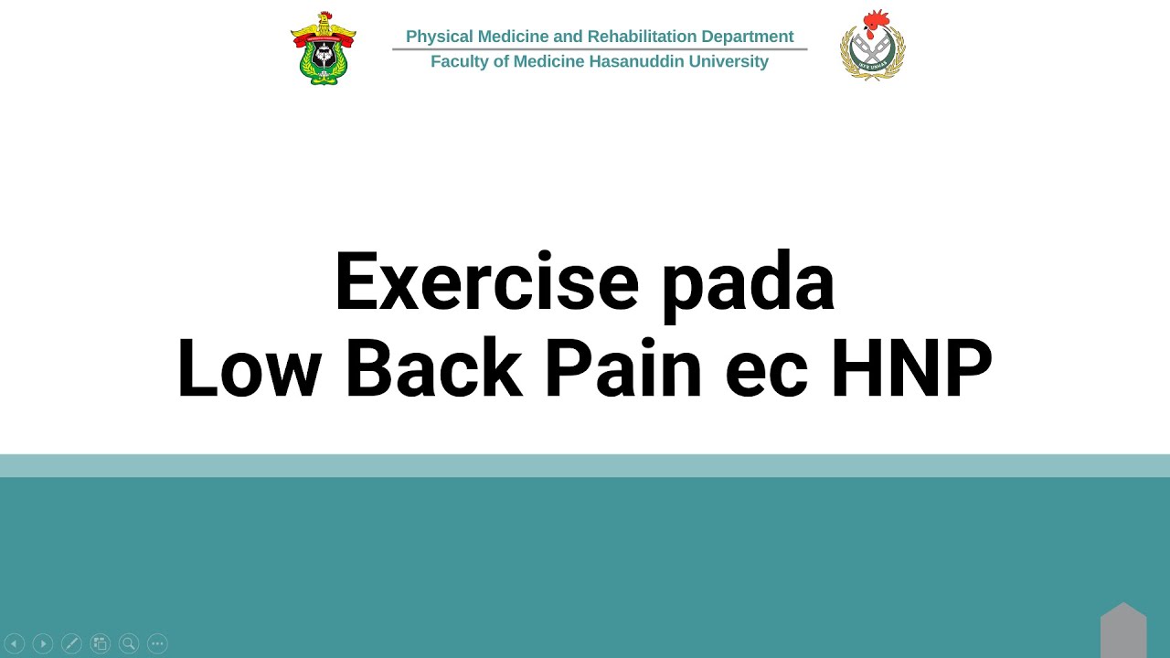 Exercise pada Low Back Pain ec HNP - YouTube