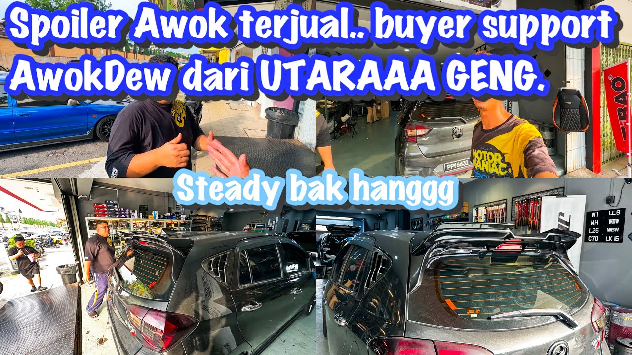 FOLLOWERS AWOKDEW BELI SPOILER LAMA AWOK | SPOILER PERODUA MYVI G3 GT ...