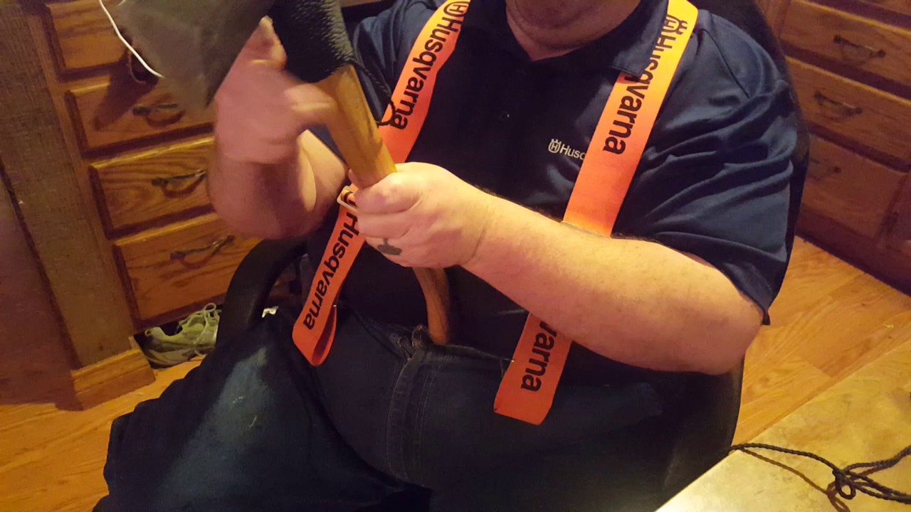 Braided leather handle wrap. - YouTube