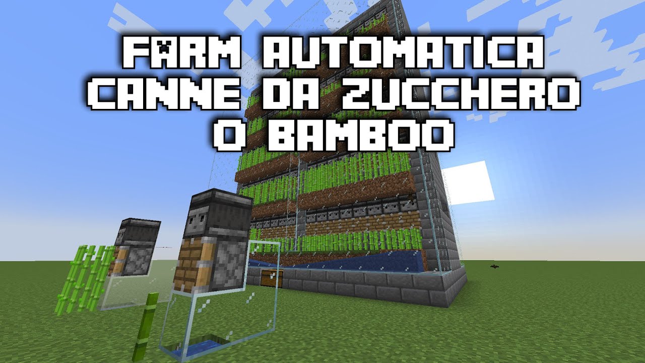 Minecraft: Farm bamboo o canne da zucchero automatica con pistone e ...