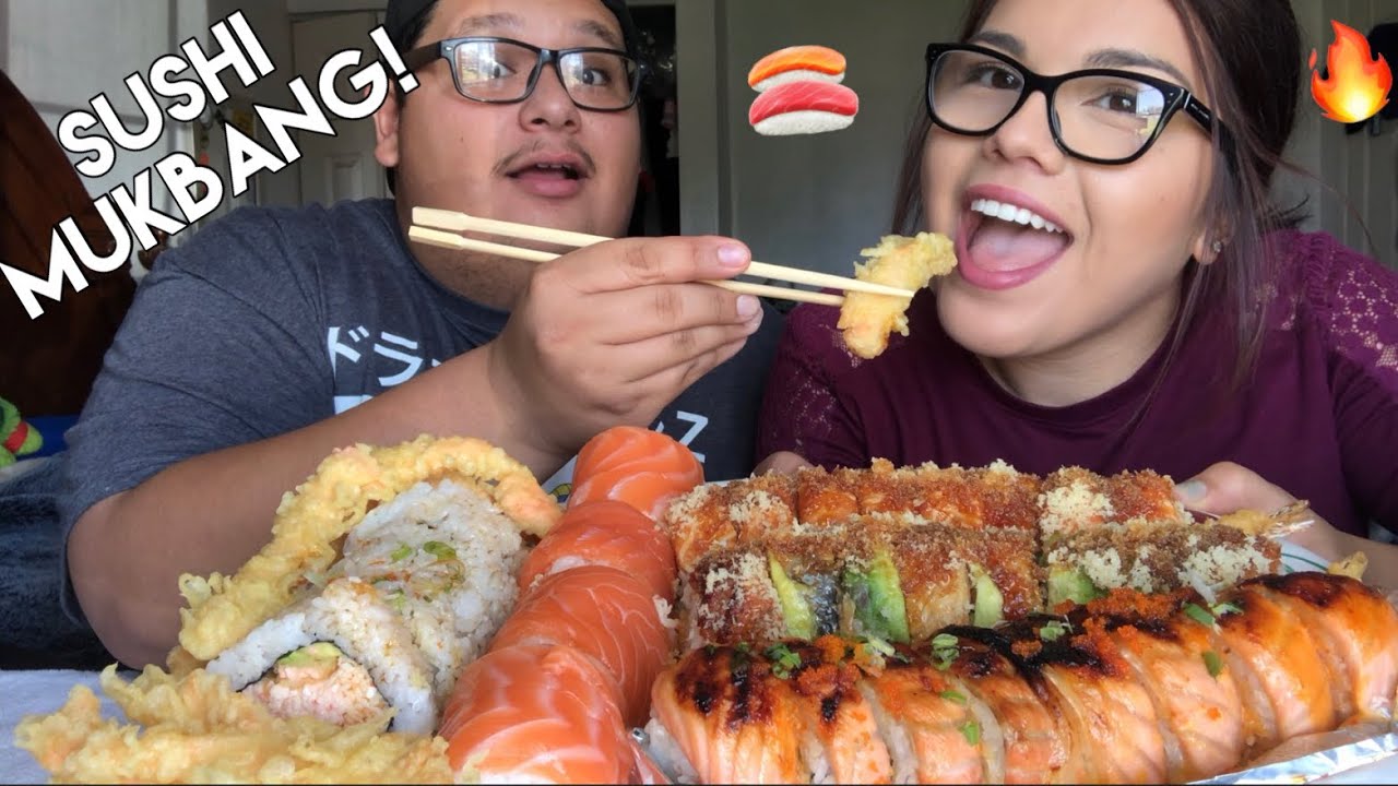 SUSHI MUKBANG! 🍣 - YouTube