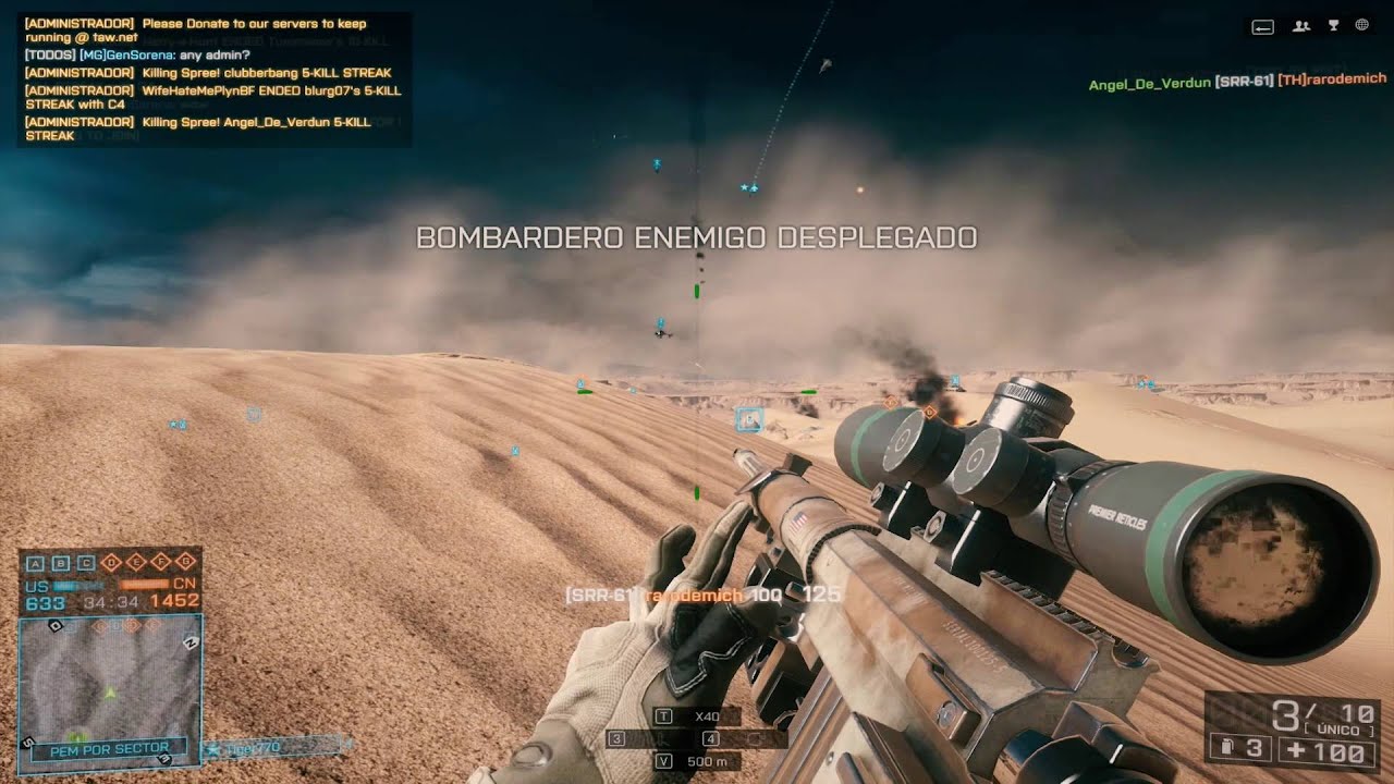 Battlefield 4 Sniper Montage SRR-61 Long Range PC - YouTube