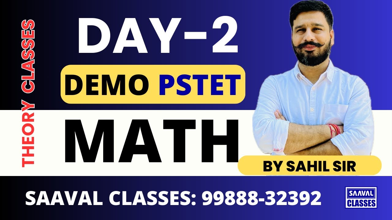Demo DAY-2 Math | SAAVAL CLASSES || PSTET | 9988832392 - YouTube