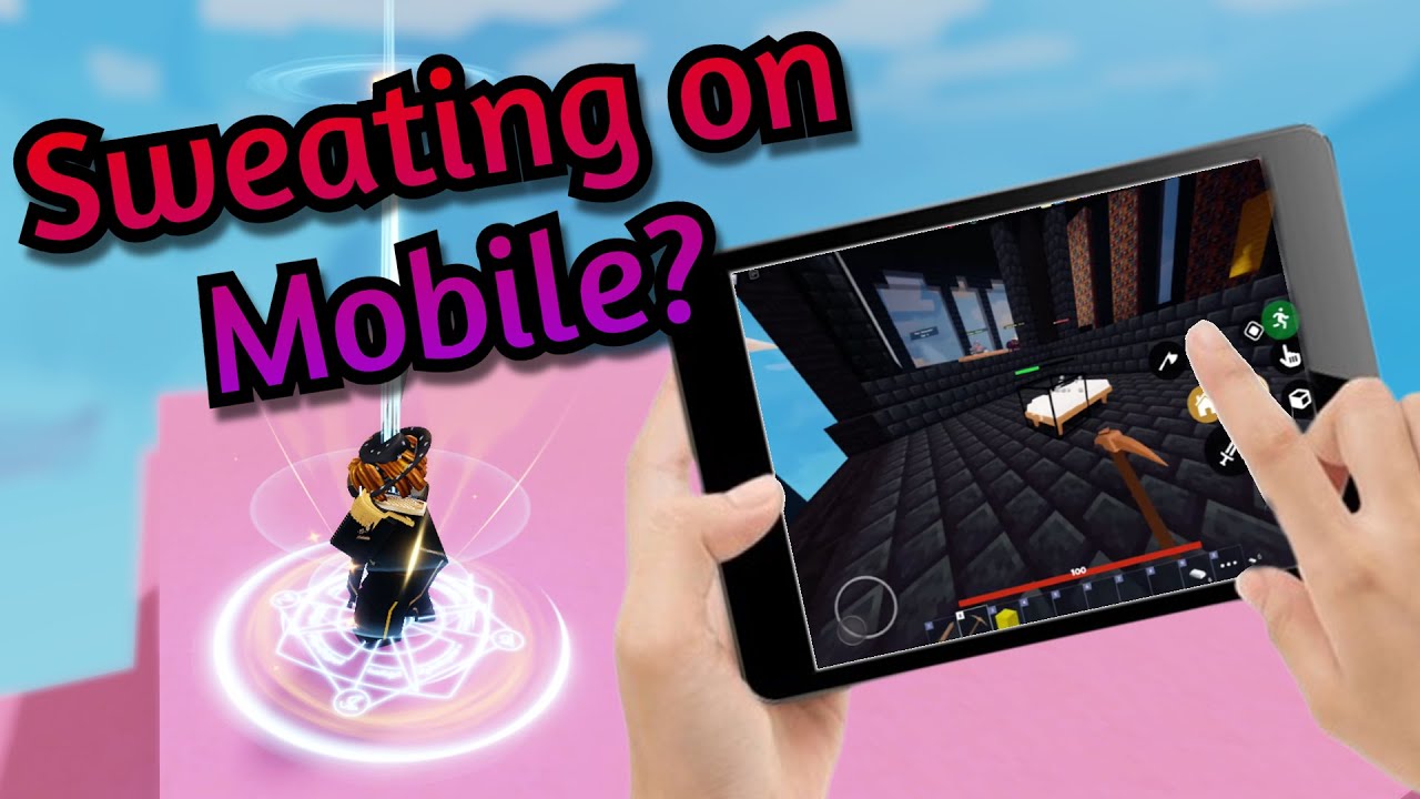 PC player Sweats on mobile in Roblox Bedwars - YouTube