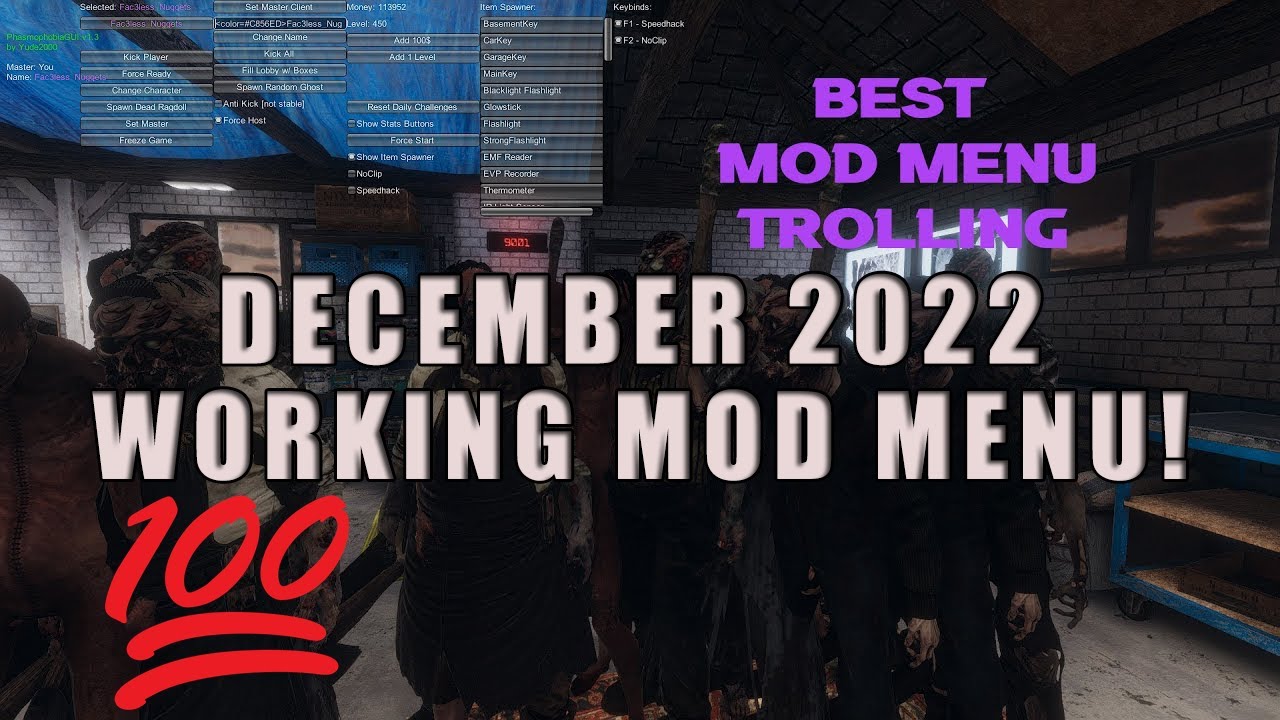 PHASMOPHOBIA UNDETECT MOD MENU | PHASMOPHOBIA HACK | PHASMOPHOBIA ...