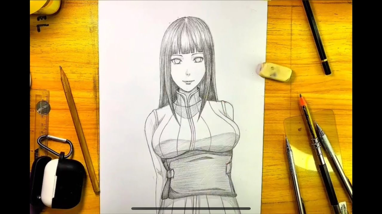 Drawing Hinata Hyuga - Step by Step (tutorial) - YouTube