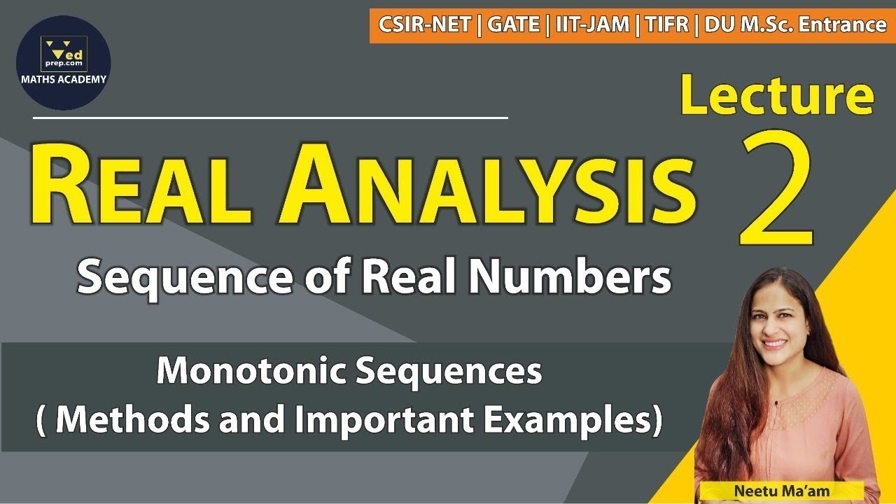 Sequence Of Real Numbers Monotonic Sequence Csir Net Gate Iit Jam Du Ved Prep Maths