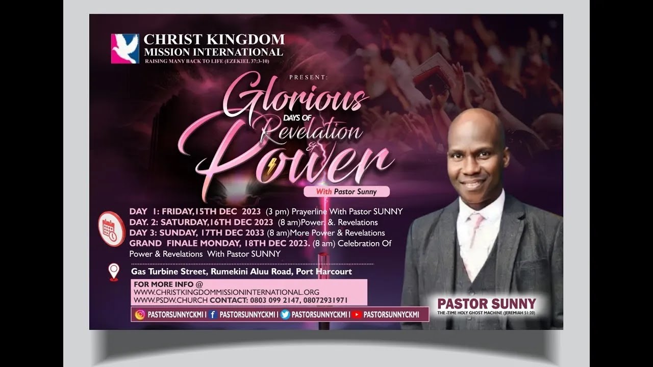 PASTOR SUNNY in NIGERIA!! 🇳🇬 | 15th - 18th December 2023 - YouTube