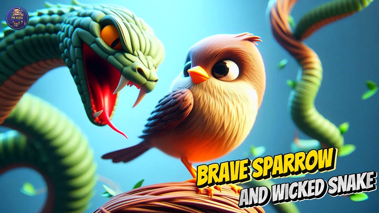 The Brave Sparrow and the Wicked Snake | Moral Story for Kids | Easy ...
