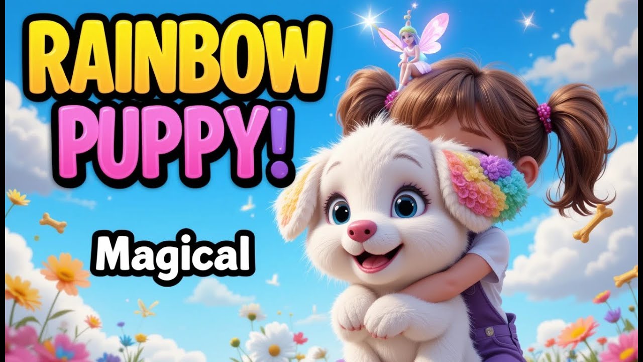 "RAINBOW PUPPY! 🐶 | Magical Dog Story for Toddlers | Fun Fairy Tale ...