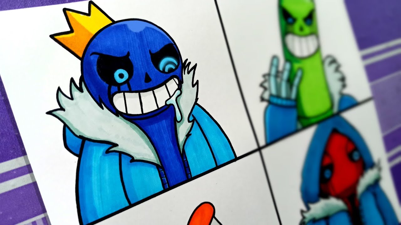 Drawing ROBLOX - Rainbow Friends But They are SANS Undertale Styles ...