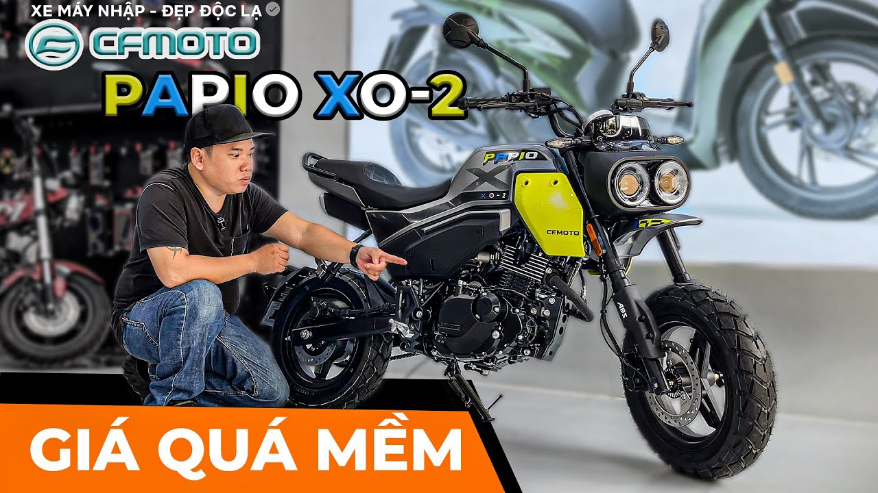 Xe máy mini phong cách Scrambler - CF MOTO PAPIO XO2 - Giá quá mềm cho ...