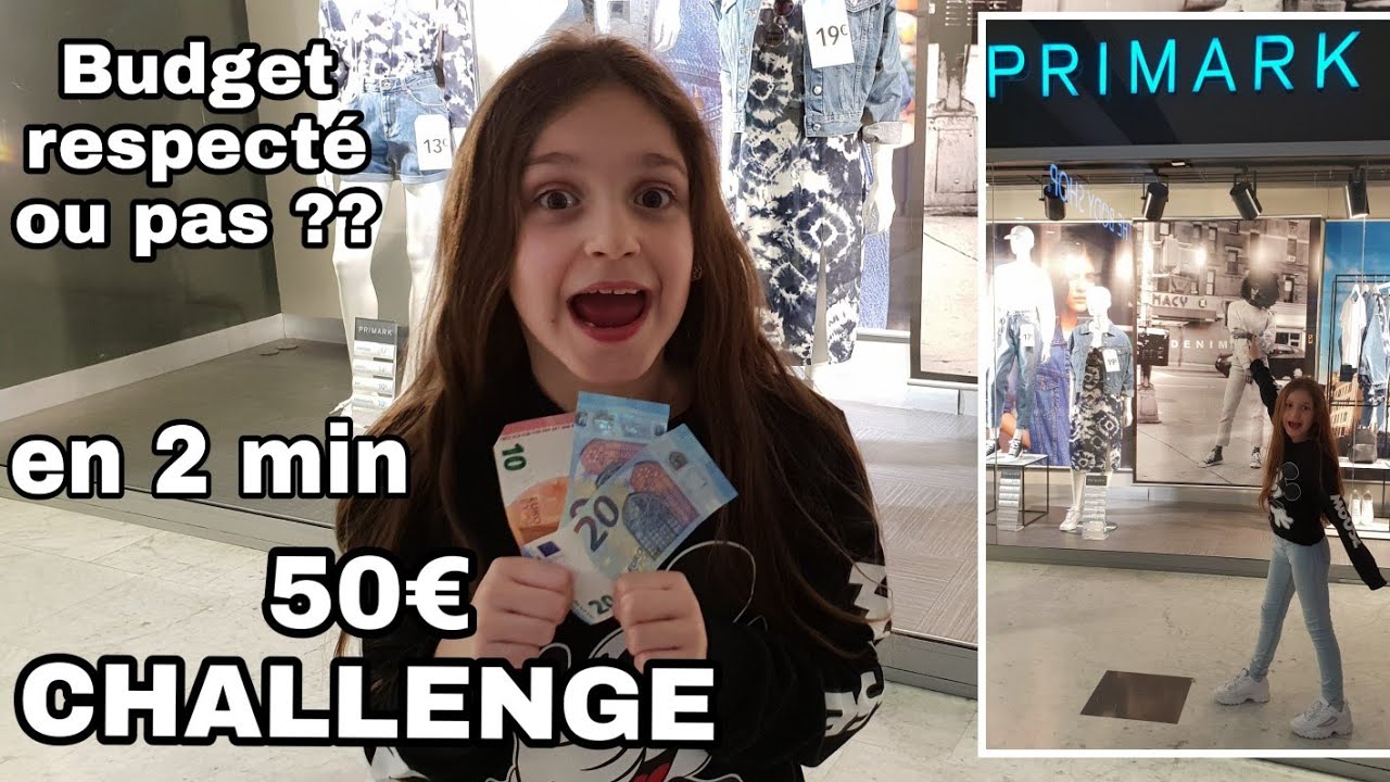 50 EUROS CHALLENGE CHEZ PRIMARK - BUDGET RESPECTÉ OU PAS ? - YouTube