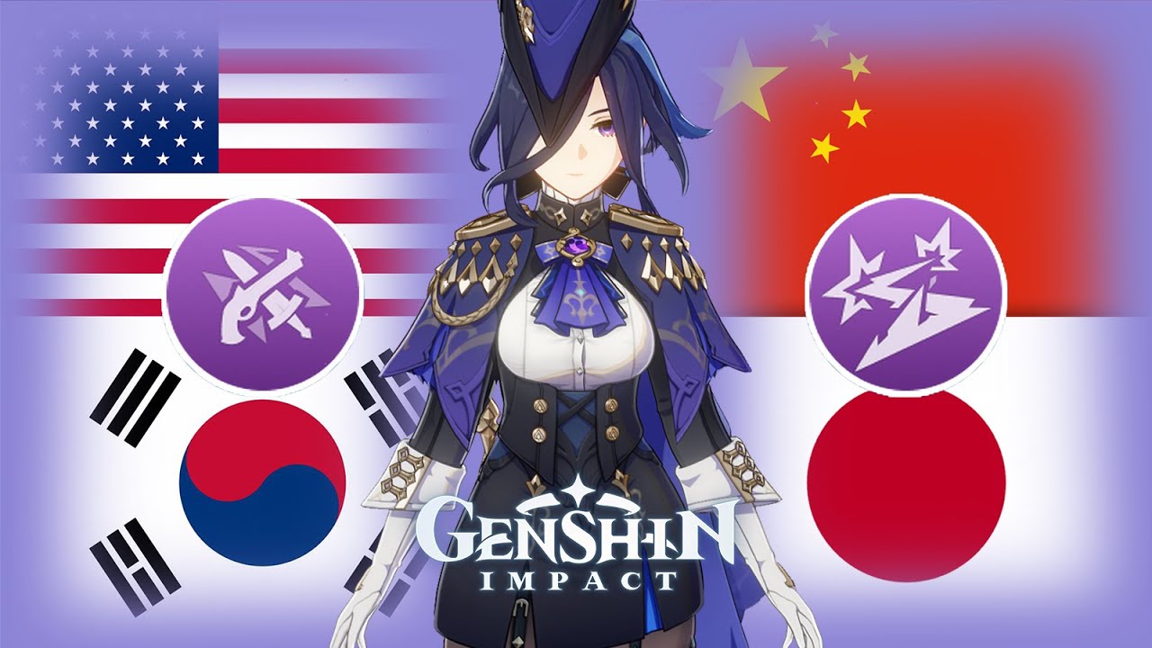 Clorinde Voice in 4 Different Languages (Skills & Attack) | Genshin ...