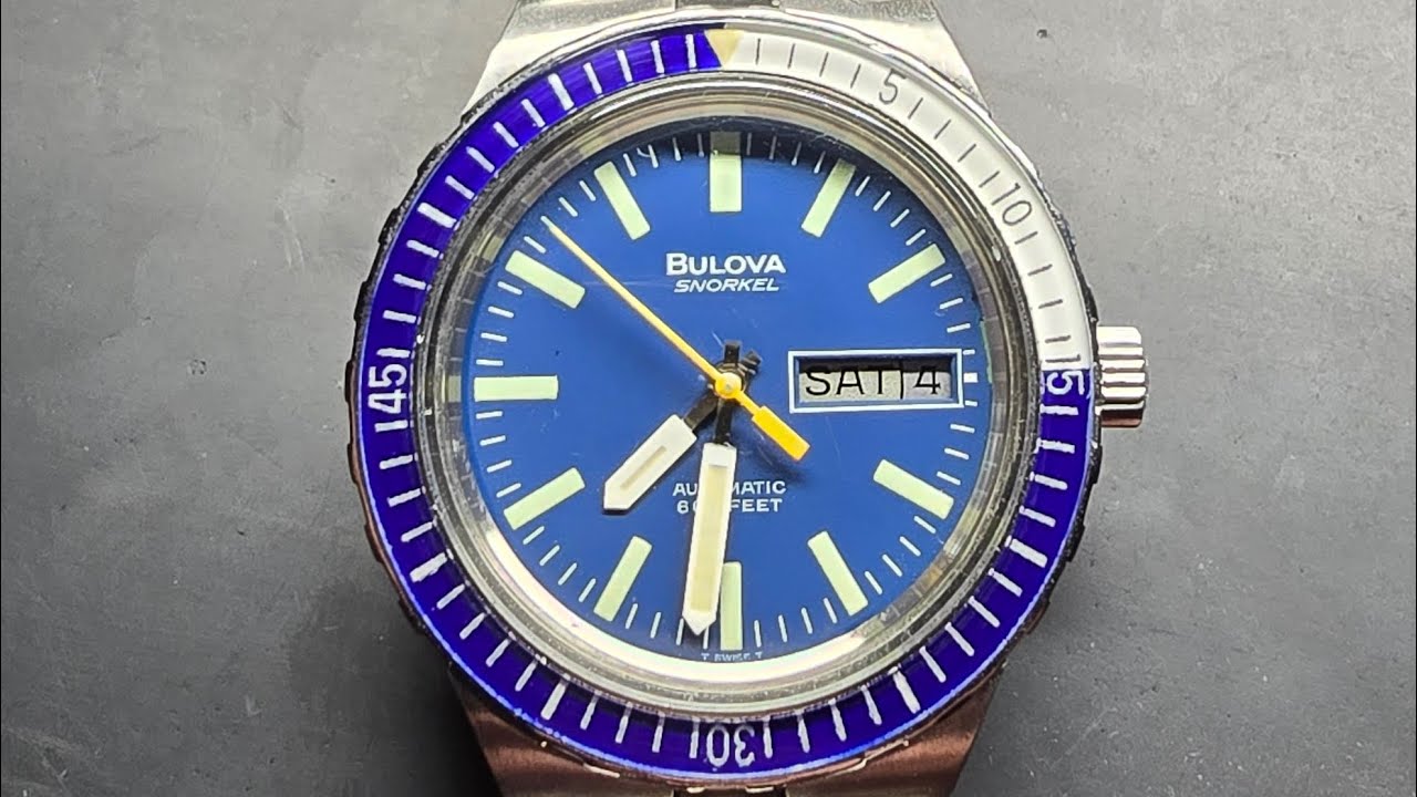 '74(N4) Bulova Snorkel 666ft, cal. 11aoacb. Repaired, serviced. - YouTube