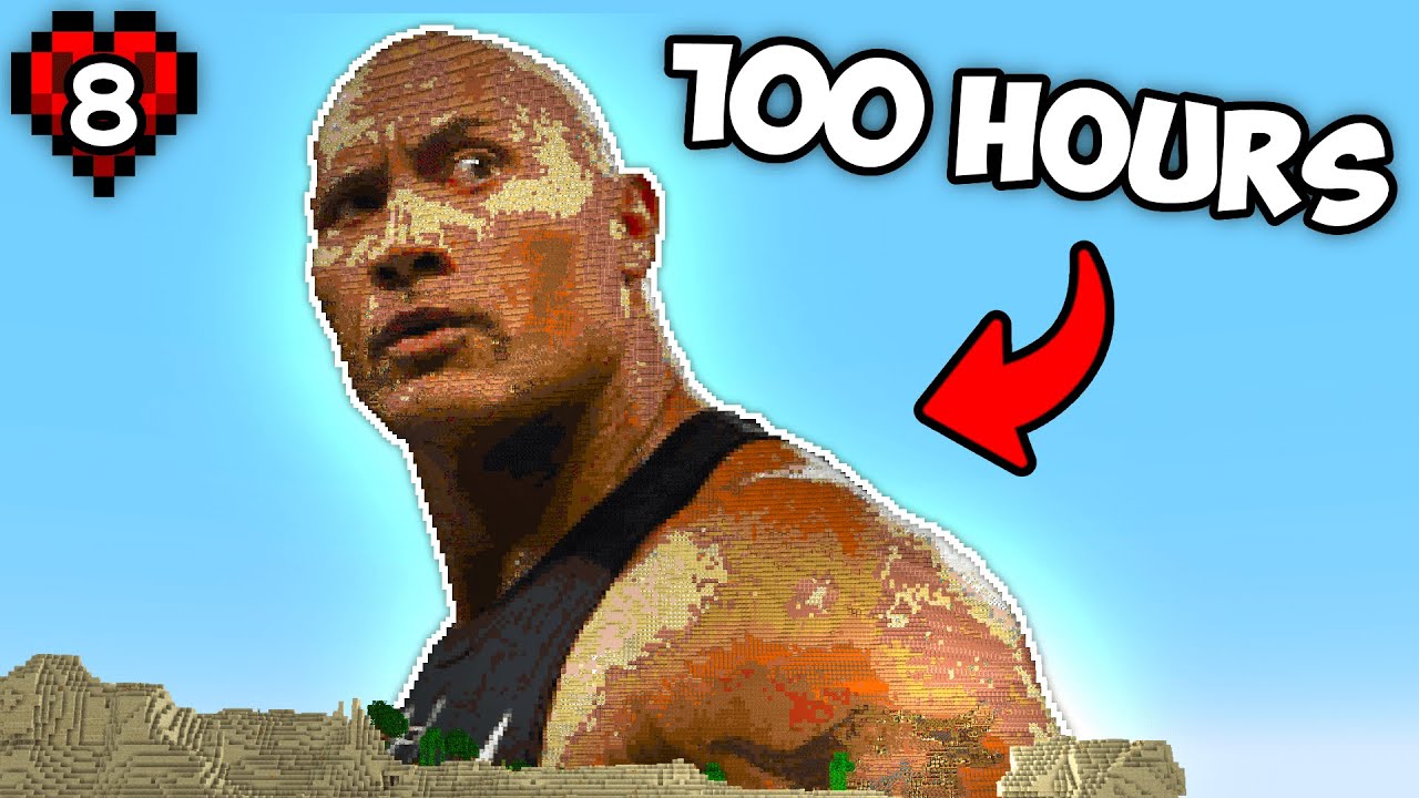 How I Built THE ROCK In Minecraft... - YouTube