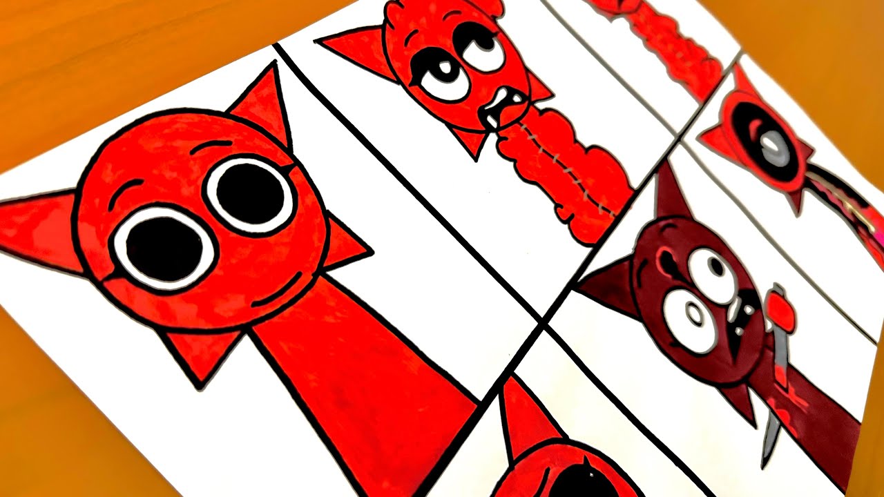 Drawing MROONA Sprunki Pyramixed PHASE 1 to 6! - YouTube