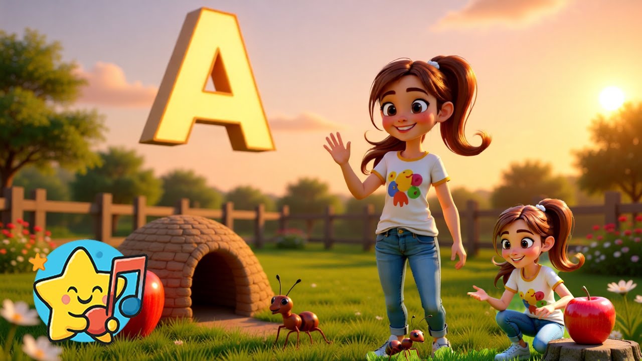 Learn the Letter A | Fun Apple and Ant Adventure for Kids | Educational ...