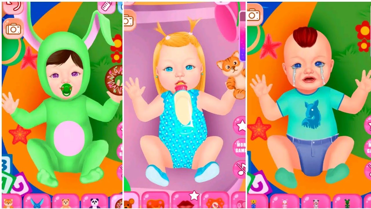 Baby Care and Dressup Game|Cute baby games|Cute baby funny videos ...