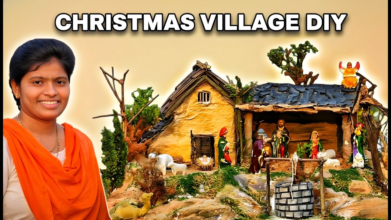 Christmas Nativity Scene | Easy DIY Christmas Crib Making Ideas - YouTube