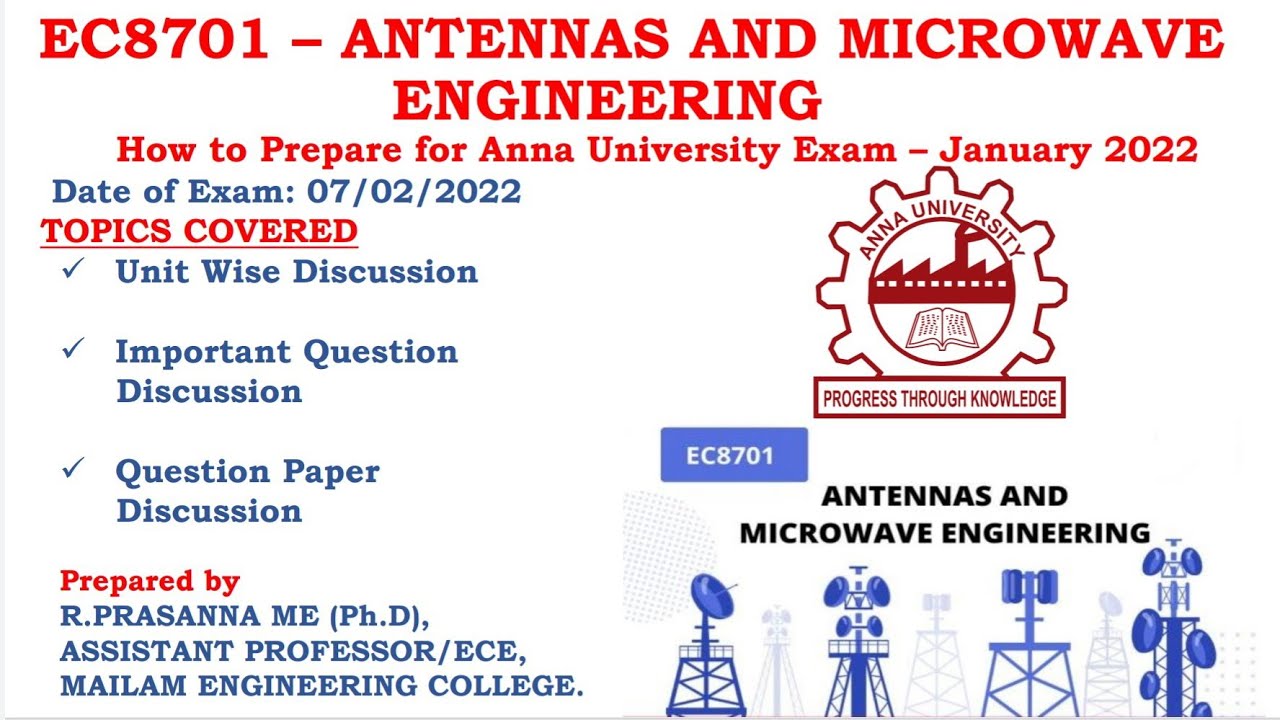 Anna University Offline Exams - EC8701- Antennas and Microwave ...