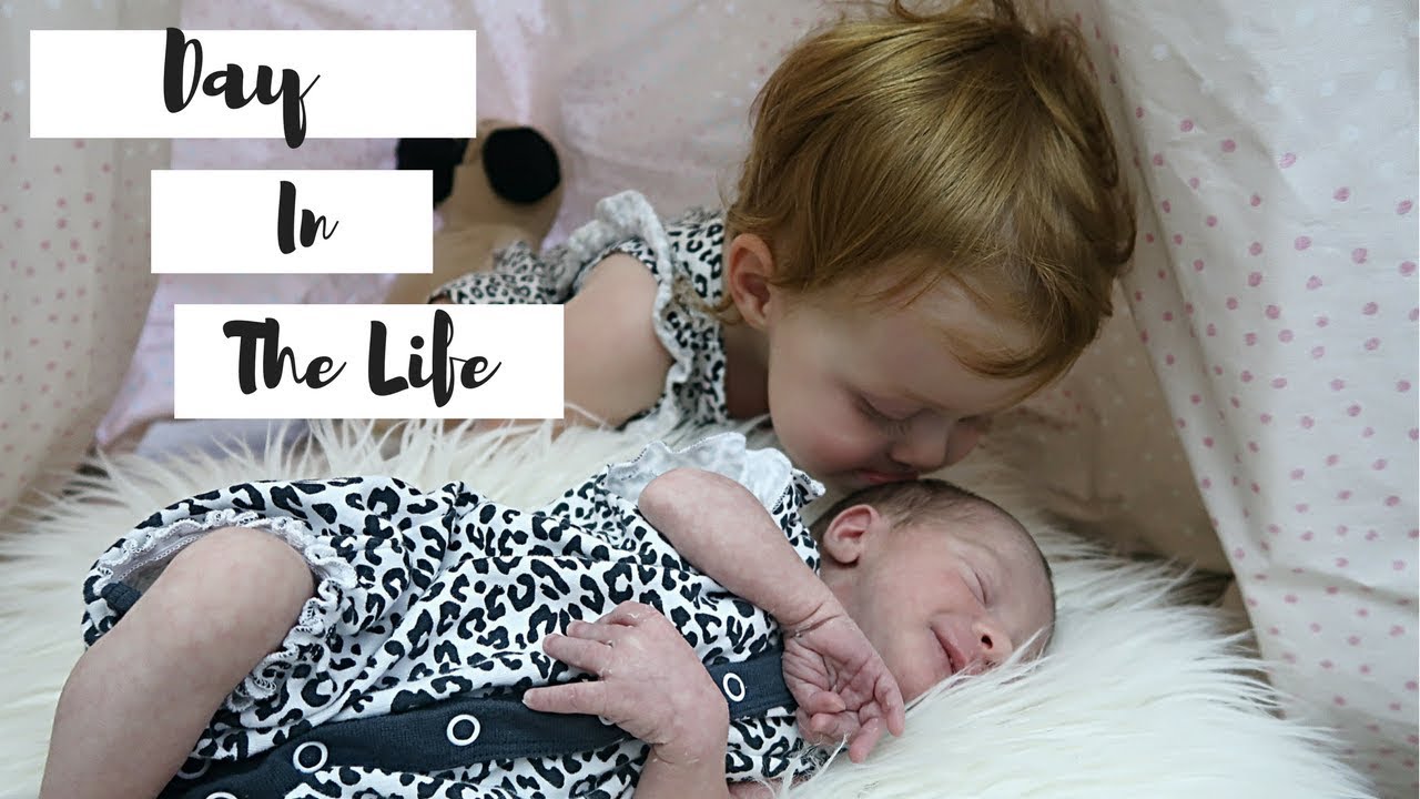 DAY IN THE LIFE WITH A NEWBORN AND TODDLER - YouTube