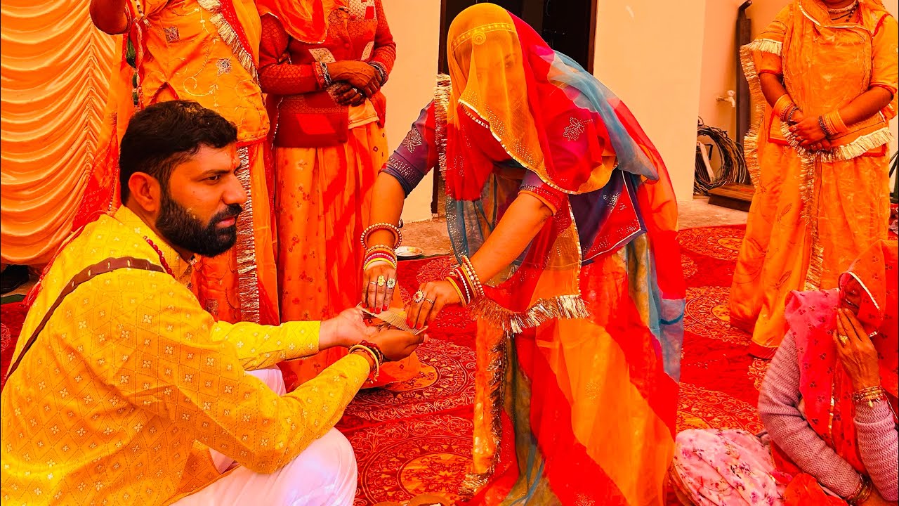 Haldi Function at Rajputi Wedding | Haldi Baan | Rajputi wedding ...