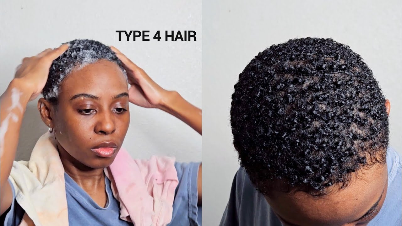 Simple wash and go for short natural hair (Type 4 hair) - YouTube