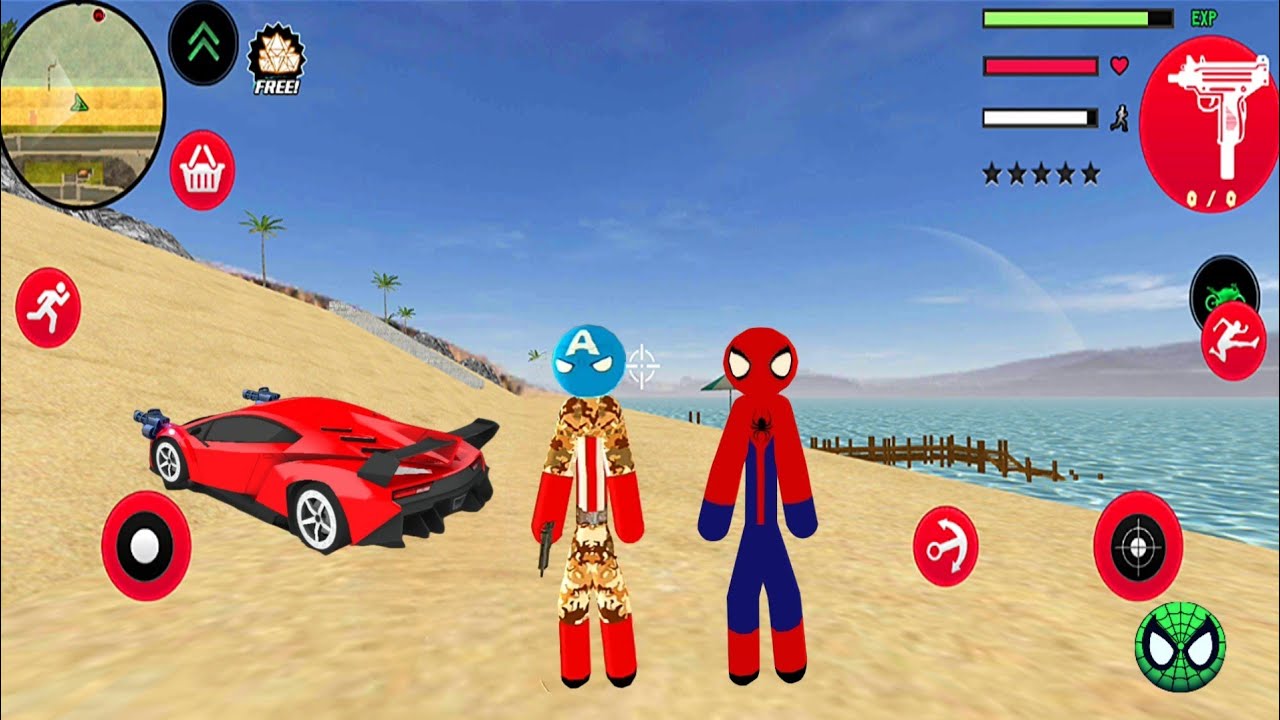 Army Captain Stickman Rope Hero Stealing Armies Helicopter #22 ...