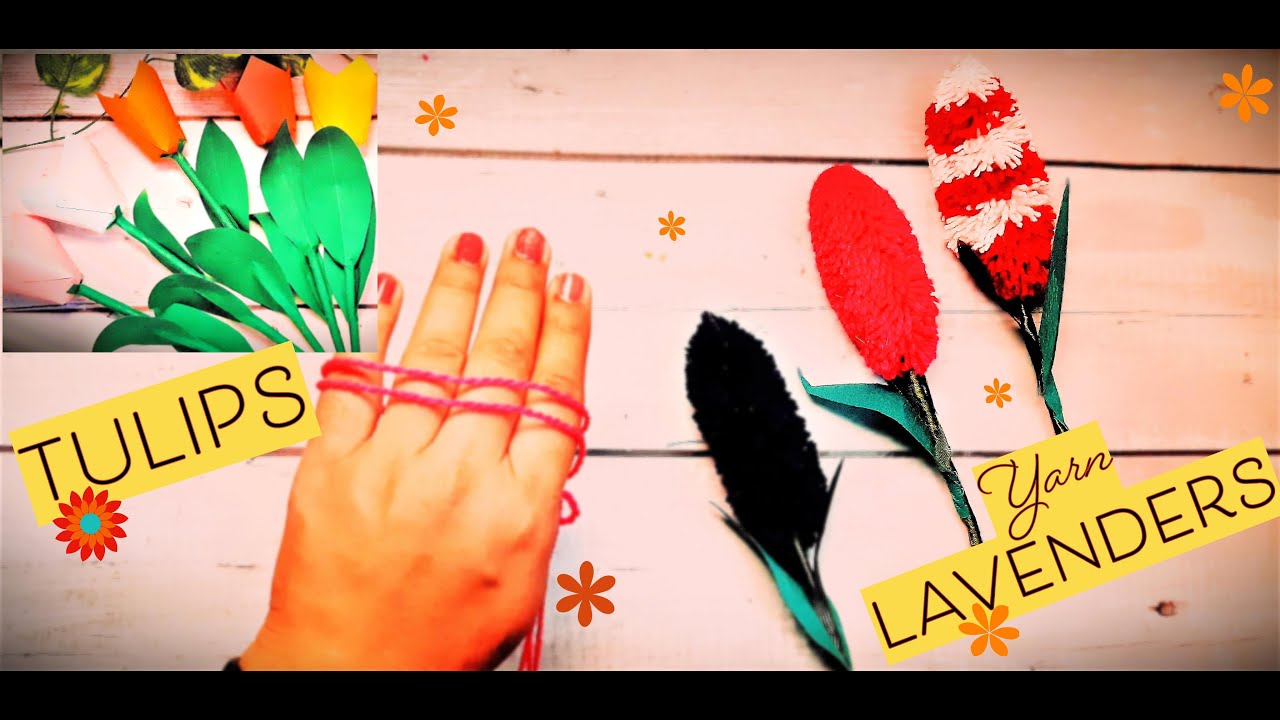 DIY Easy Flowers | Easy Paper Flowers |Easy Yarn Flowers | Paper Tulips ...
