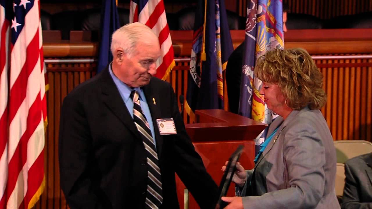 Senator Patty Ritchie Congratulates Colonel Michael Plummer - YouTube