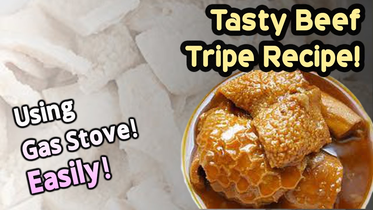 How To Clean & Cook Cow Intestine - Beef Tripe Recipe in gas stove ...