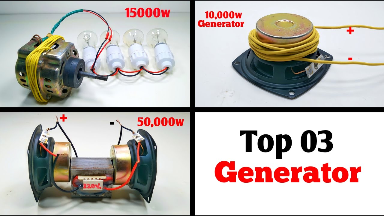 Top 03 New Free Energy Generator 220v By Maxx Tech Copper Wire Electric ...