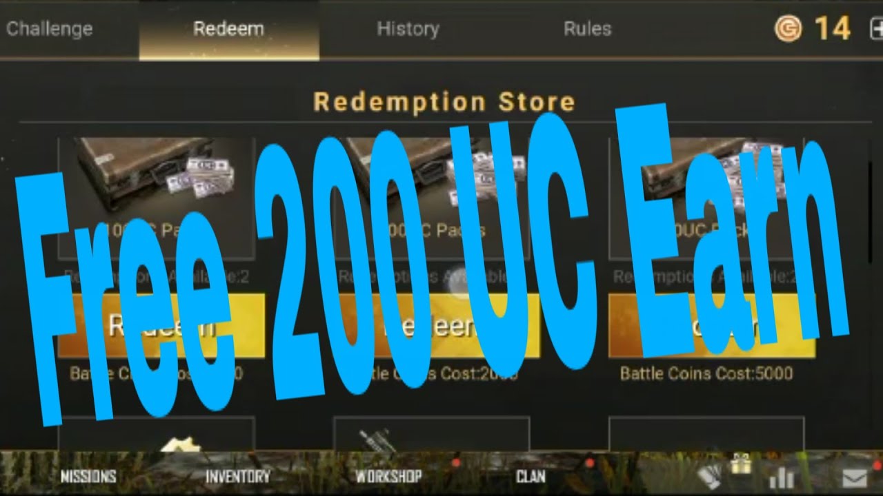 Earn Free 200 UC - YouTube