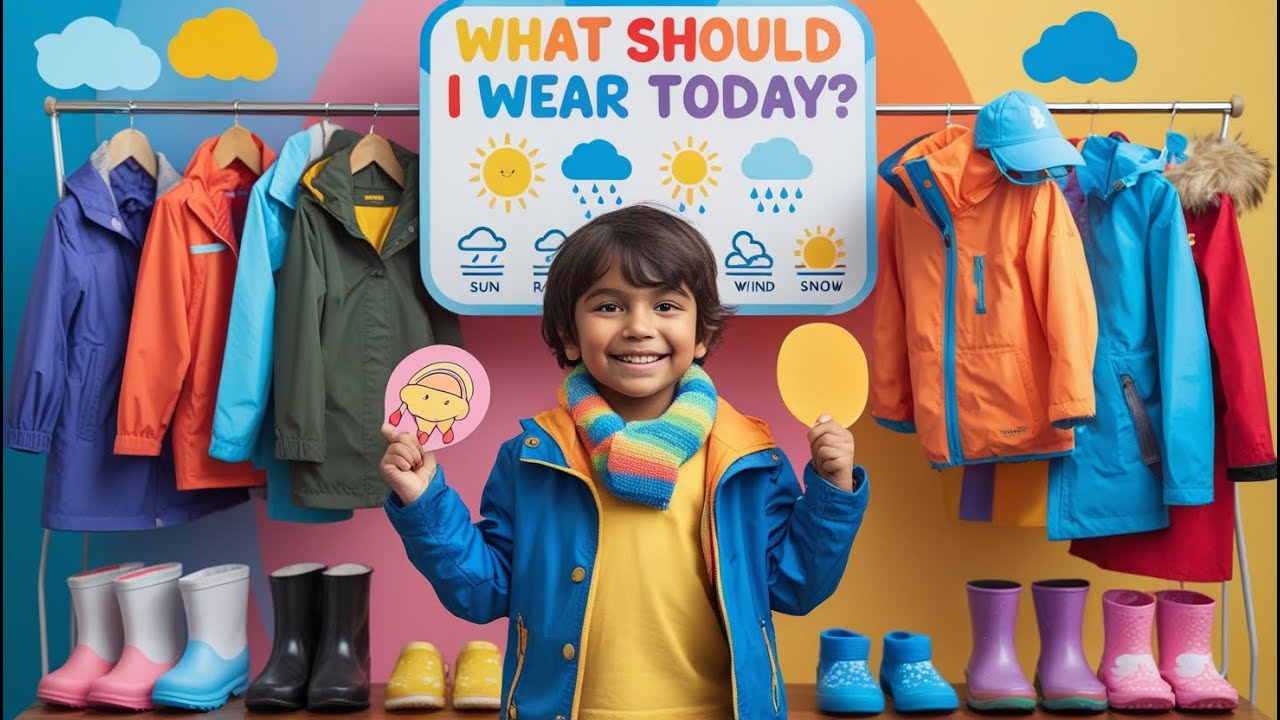 What Should I Wear Today? 🌞☔ | Fun Kids Song About Weather & Clothing ...