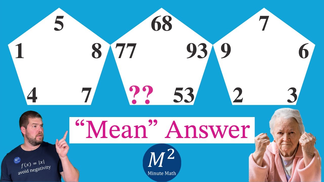 The "Mean" Pentagon Puzzle! | Minute Math - YouTube