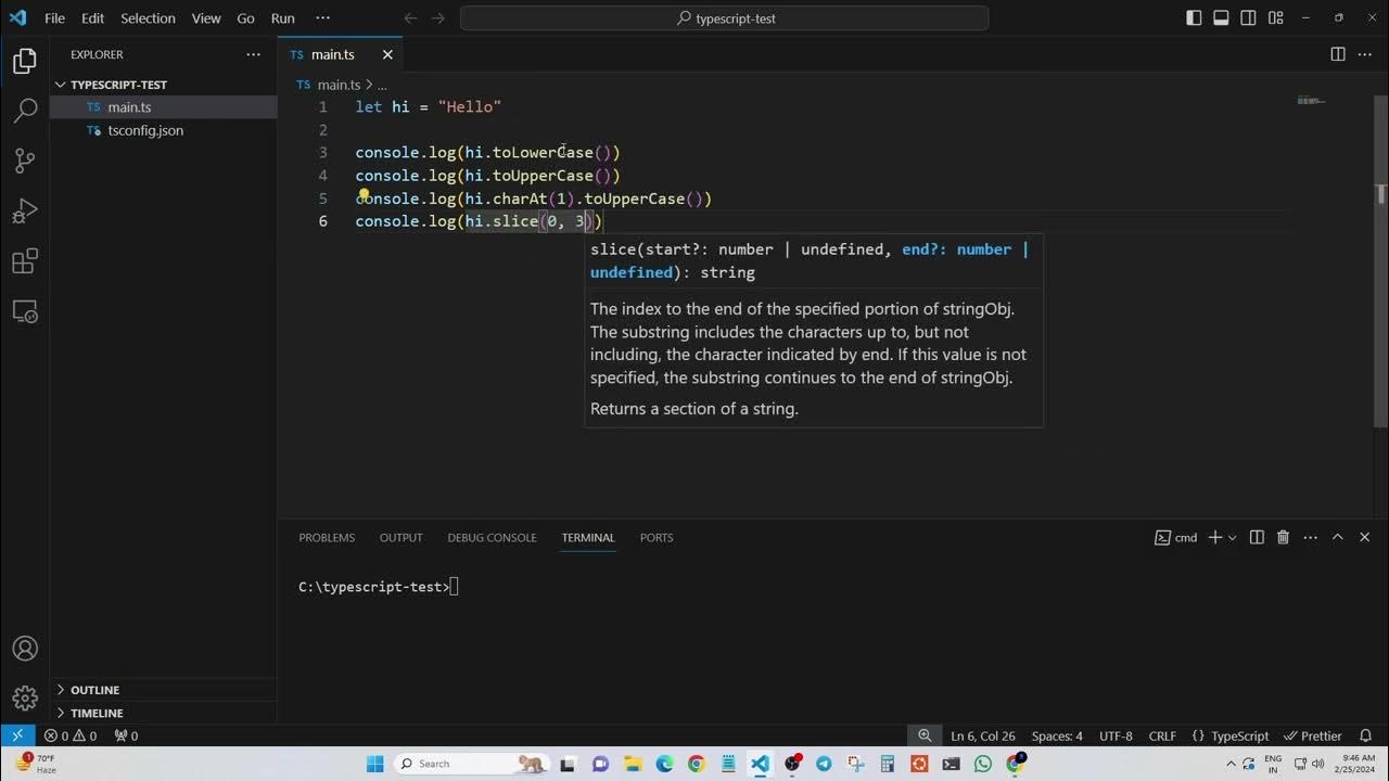 toLowerCase( ), toUpperCase( ), charAt( ), slice( ) - YouTube