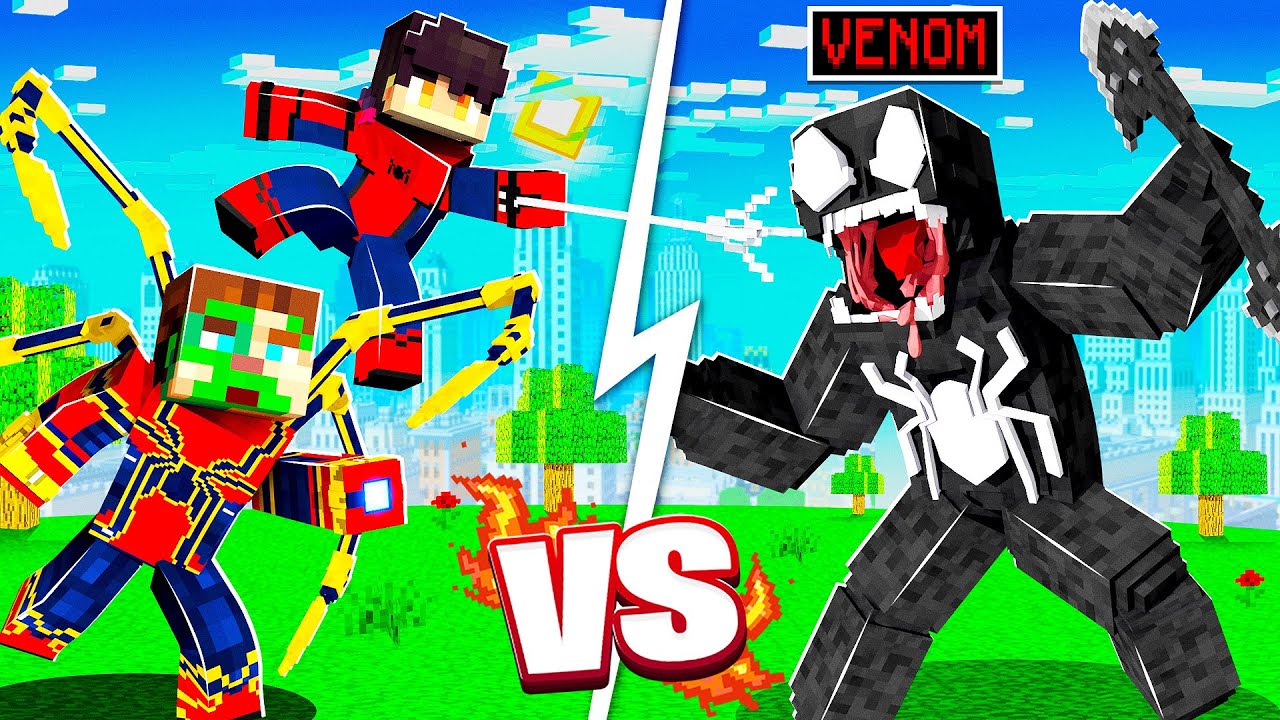 SPIDERMAN vs VENOM in MINECRAFT! - YouTube