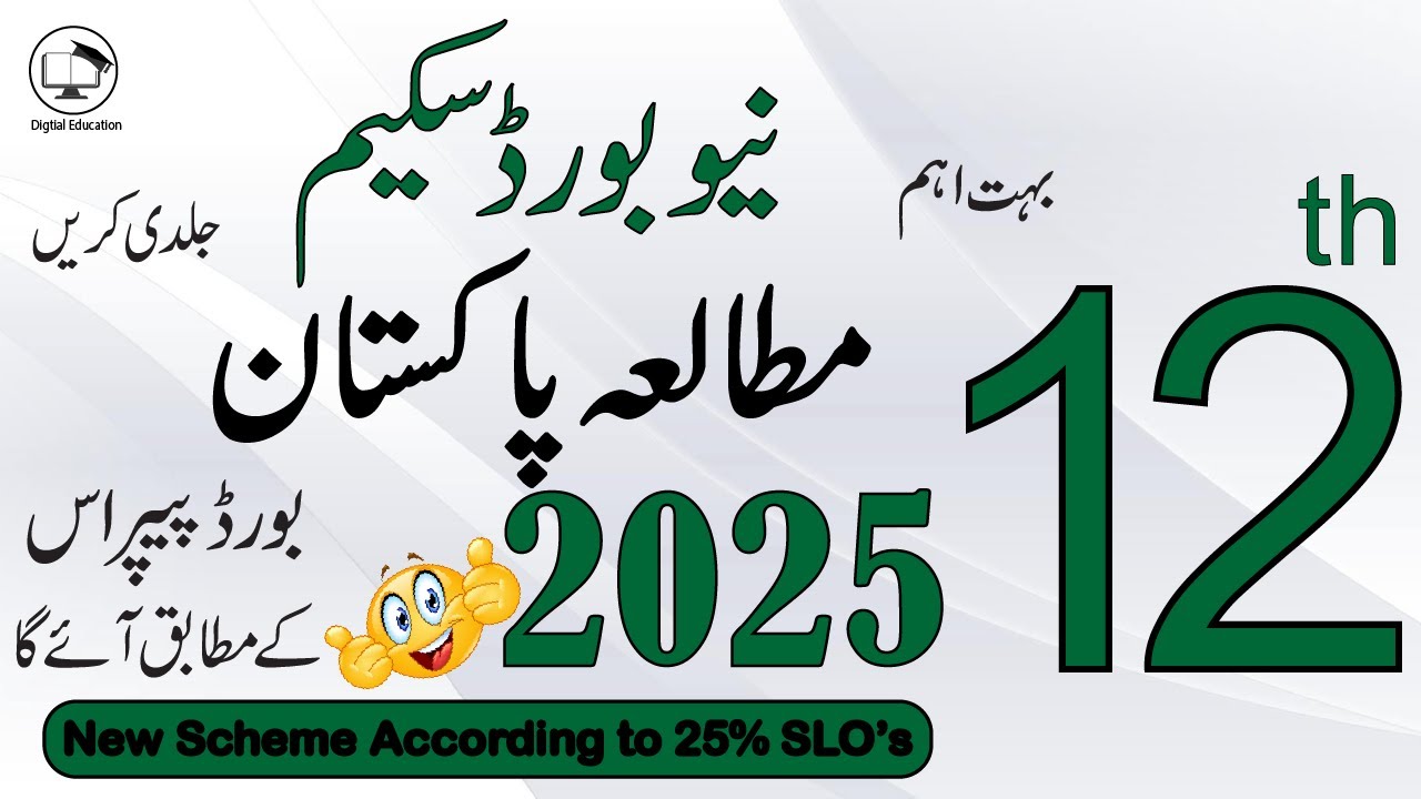 12th Class Pak Studies Pairing Scheme 2025 | 2nd Year Pak Studies Paper ...