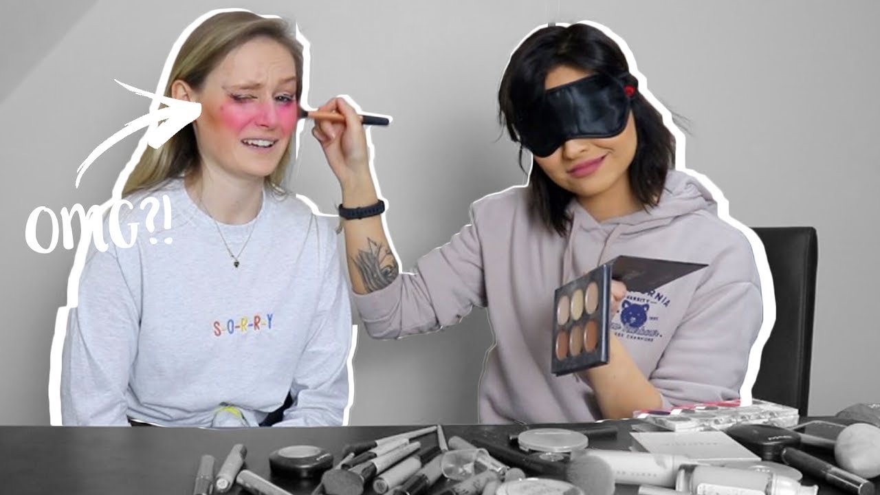 BLINDFOLDED MAKEUP CHALLENGE (FAIL) | Talia Mar W/ FREYA NIGHTINGALE ...