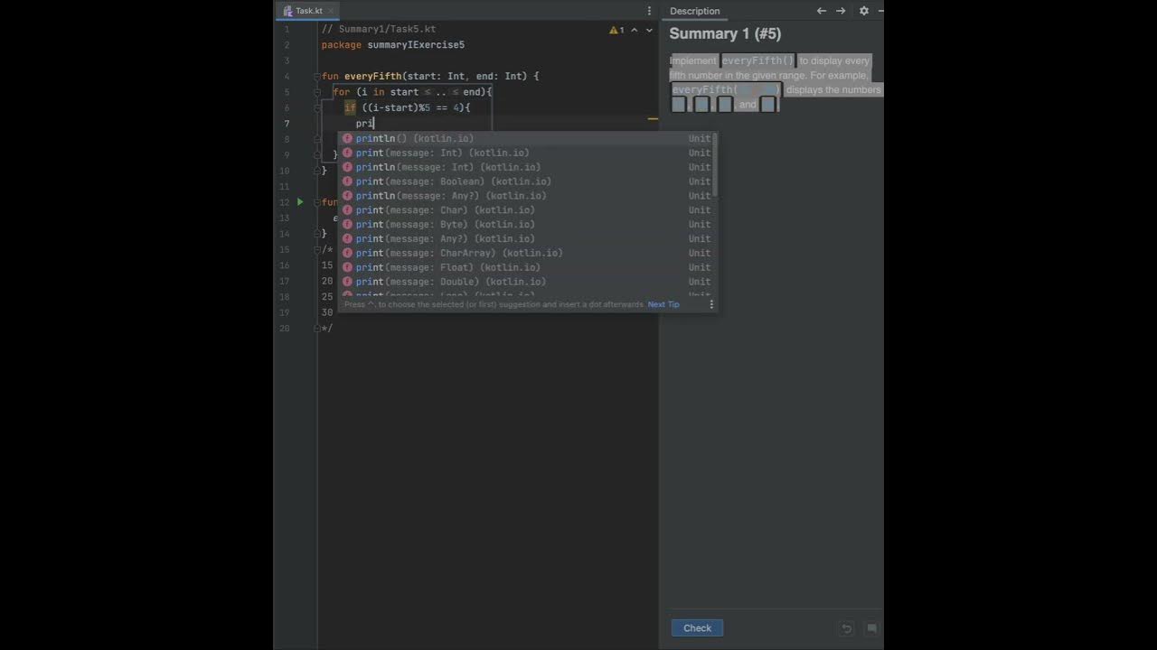 Kotlin - Every Fifth Number - YouTube