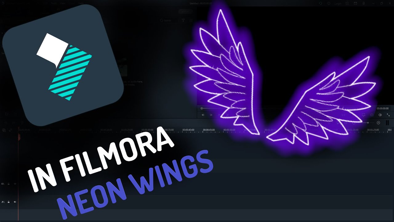 HOW TO ADD NEON WINGS IN FILMORA X | ONE MINUTE TUTORIAL - YouTube