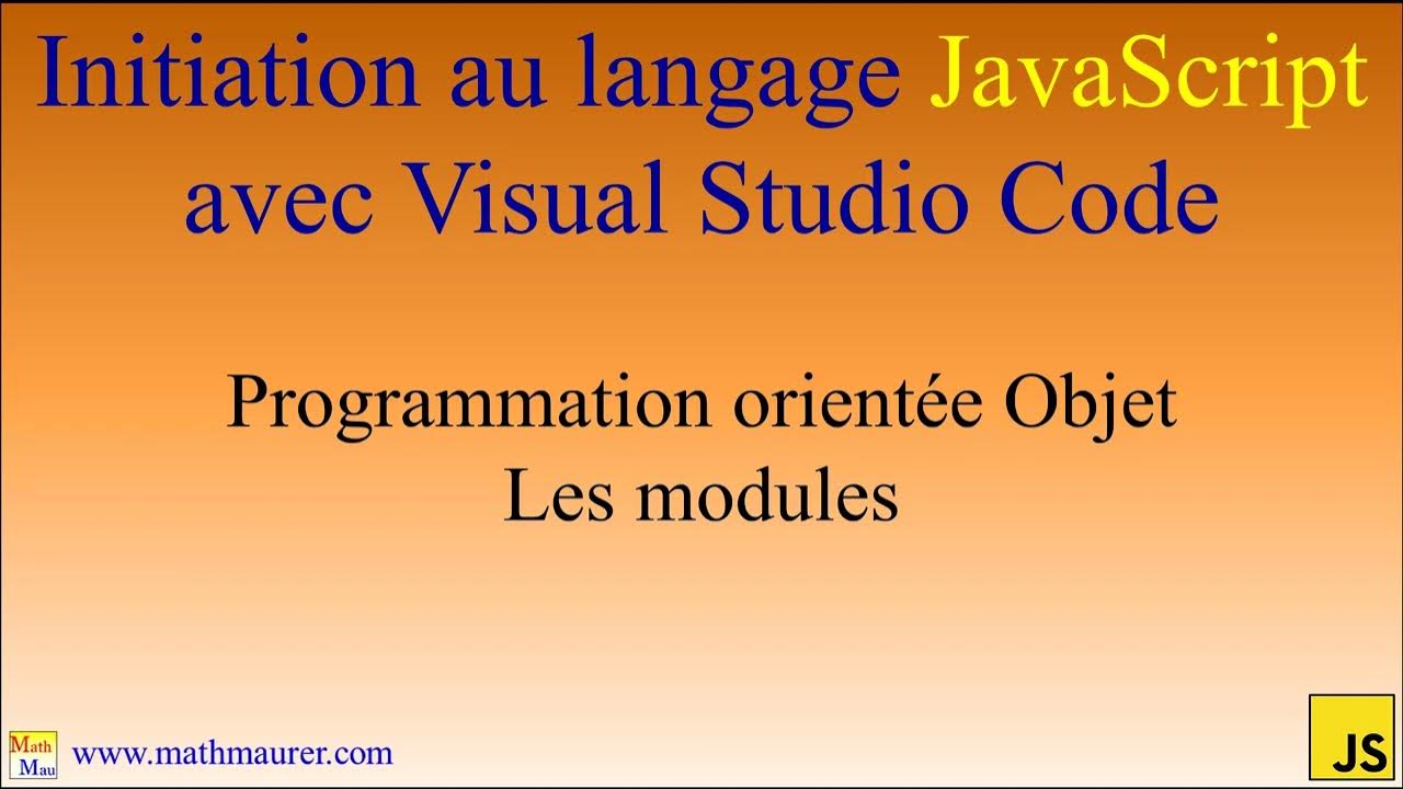 Tutoriel Javascript - 23 - Les modules - YouTube