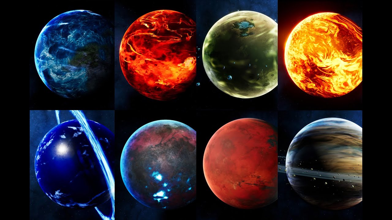 Sci-Fi Planets Pack Low-poly 3D model - YouTube