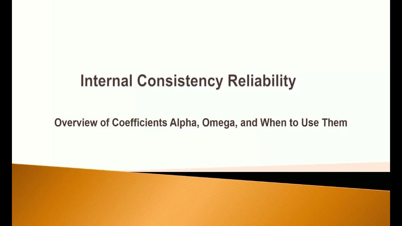 Overview of Coefficients Alpha and Omega, and When to Use Them - YouTube