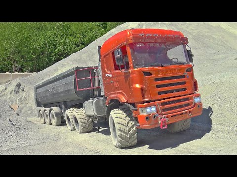 SCANIA R560 6x6 WITH HEAVY DUTY TIRES! LIEBHERR R956 SPECIAL - YouTube