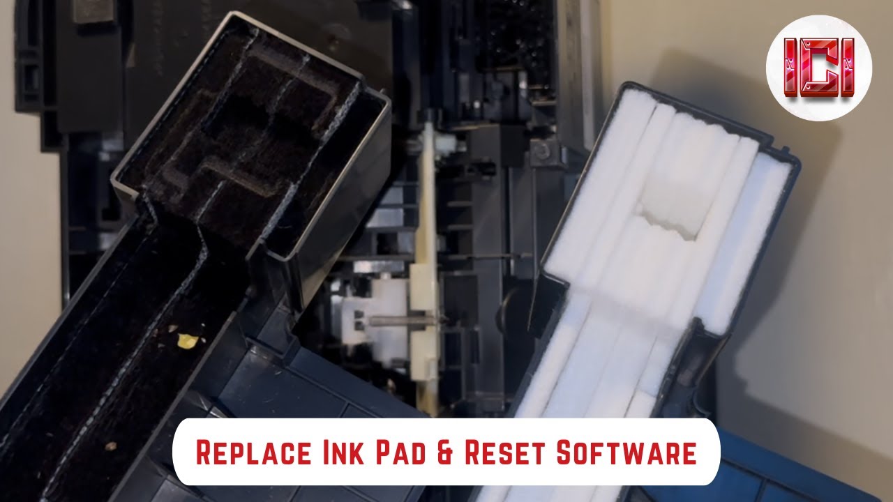 How to replace ink pad and reset software on Epson L120 - YouTube