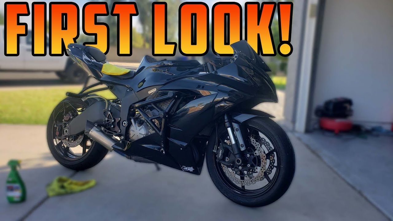 First Look - Kawasaki 636 Stunt Bike, Walk Around, Start Up - YouTube